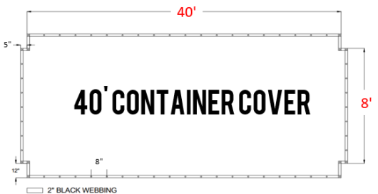 Shipping Container Covers | Heavy-Duty18oz Vinyl | Waterproof