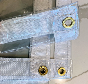 Roll Up Clear Tarps | Strap Hold – ALCO – Custom Covers